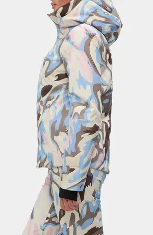 HALFDAYS Lawrence Abstract Print Waterproof Ski Jacket
