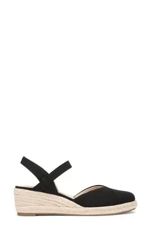 LIFESTRIDE Pilar Slingback Espadrille Wedge Sandal - Black