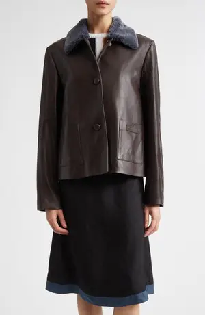 Marni Leather Outerwear For Women