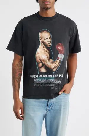 ID SUPPLY CO Mike Tyson Feared Fists Graphic T-shirt