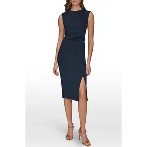 Donna Karan New York Twist Waist Sleeveless Sheath Dress - Nightfall