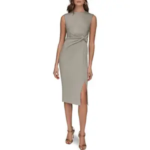 Donna Karan New York Twist Waist Sleeveless Sheath Dress - Weathered