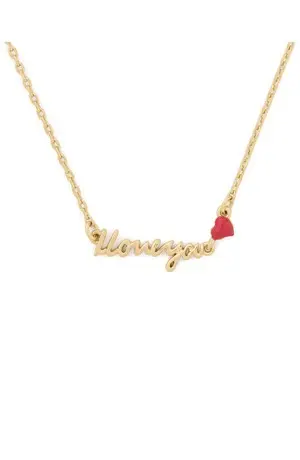 Kate Spade New York I Love You Pendant Necklace - Gold