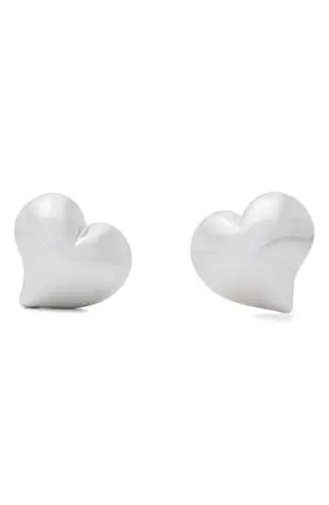 Kate Spade New York Puffy Heart Stud Earrings - Silver