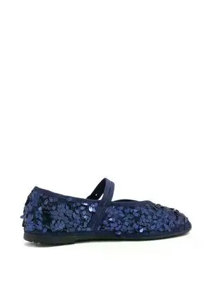 FLABELUS Pierre Sequined Buckle Espadrilles - Blue