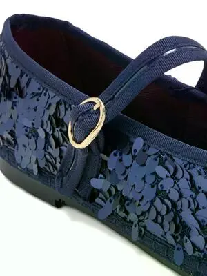 FLABELUS Pierre Sequined Buckle Espadrilles - Blue