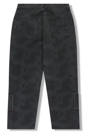 PLEASURES Cowhide Print Double Knee Pants
