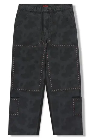 PLEASURES Cowhide Print Double Knee Pants