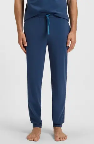 BOSS Mix Match Stretch Cotton Lounge Pants - Open Blue