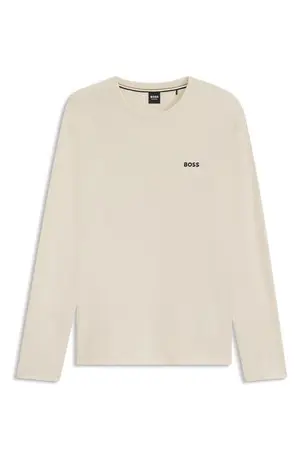 BOSS Waffle Knit Long Sleeve Lounge T-shirt