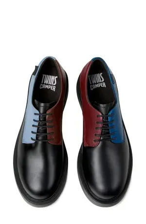 Camper Colorblocked Leather Derby - Black Assorted
