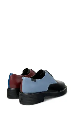 Camper Colorblocked Leather Derby - Black Assorted