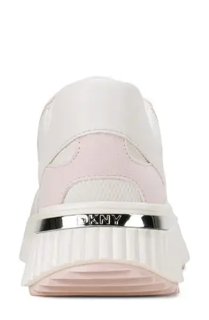 Dkny Lachele Platform Sneakers - Soft White/light Pink