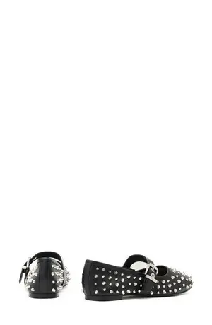 ALLSAINTS Holly Studded Mary Jane Flat - Black