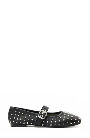 ALLSAINTS Holly Studded Mary Jane Flat - Black