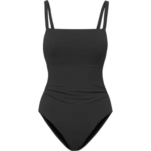 CHANGE OF SCENERY Jori Square Neck Underwire One-piece Swimsuit - Black Texture