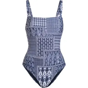 CHANGE OF SCENERY Jori Square Neck Underwire One-piece Swimsuit - Tivara Patchwork