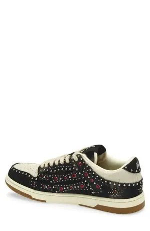 Amiri Studded Skeleton Low-top Sneakers - Black