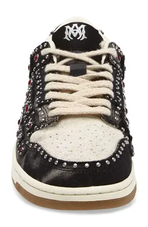 Amiri Studded Skeleton Low-top Sneakers - Black