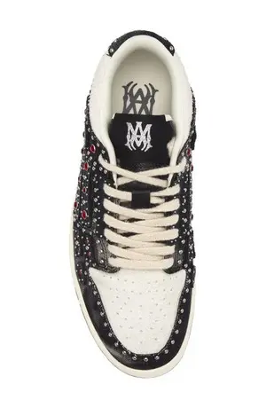 Amiri Studded Skeleton Low-top Sneakers - Black