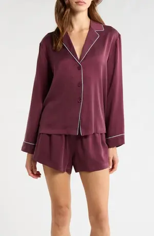 Button Front Sleepwear Tops