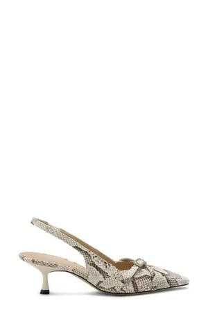 STUART WEITZMAN Georgie Kitten Heel Slingback Pump - Cream.