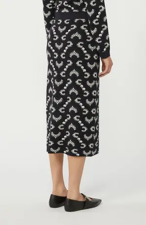 Max Mara Vacuo Embroidered Knit Skirt