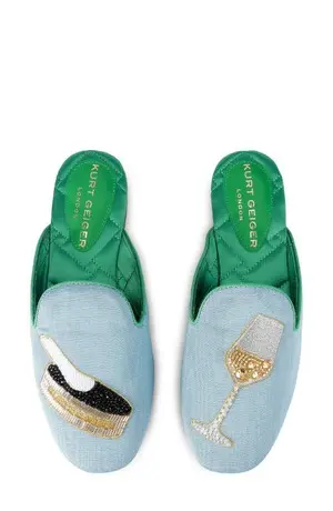 Kurt Geiger Beaded Grosgrain Slippers