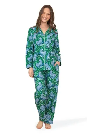 PRINTFRESH Long Pj Set - Green Juice