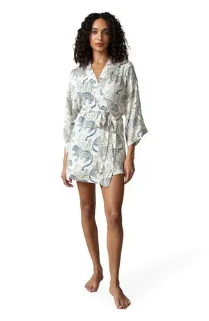 PRINTFRESH Eco Satin Glam Mini Robe - Wedding Cake