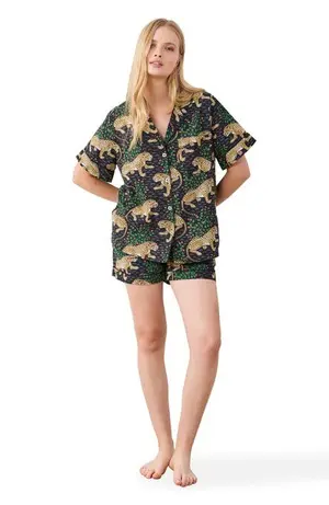 PRINTFRESH Short Pj Set - Ink
