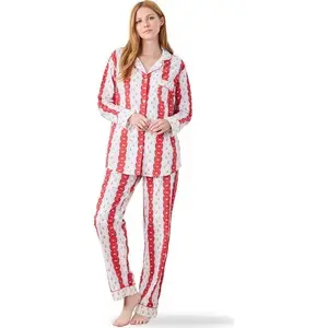 PRINTFRESH Long Pj Set - Cherry Cola