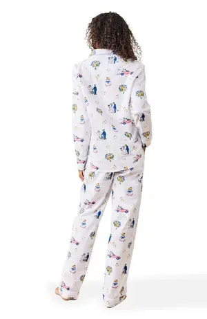 PRINTFRESH Long Pj Set - Cloud