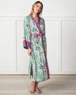 PRINTFRESH Eco Satin Robe - Avocado