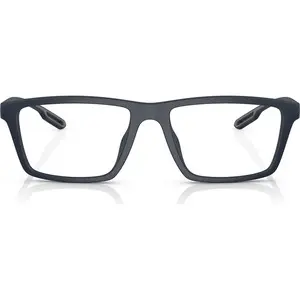 Emporio Armani Rectangle Optical Glasses - Matte Blue/clear