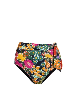 CHANGE OF SCENERY Side Tie High-waisted Bikini Bottom - Gardenia