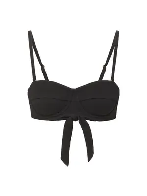 CHANGE OF SCENERY Nellie Underwire Balconette Bikini Top - Black Texture