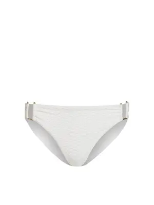 CHANGE OF SCENERY Layla U-bar Trim Bikini Bottom - Ivory/gold Metallic