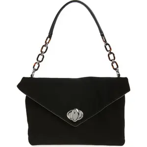 Rebecca Minkoff Love Note Suede Shoulder Bag - Black