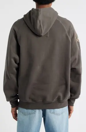 VIC GARCIA WORLD Graphic Cotton Pullover Hoodie - Coffee