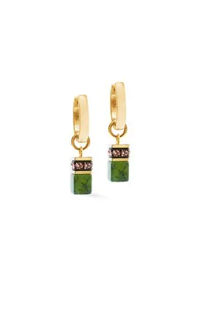 COEUR DE LION Geocube® Chunky Chain Hoop Earrings - Green