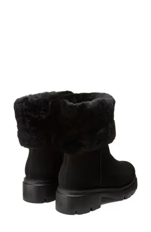 STUART WEITZMAN Hudson Shearling Cuff Bootie - Black