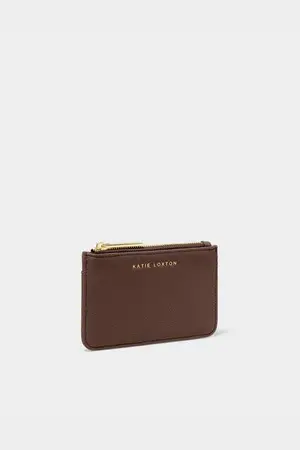 KATIE LOXTON Hana Coin And Card Holder - Chocolate