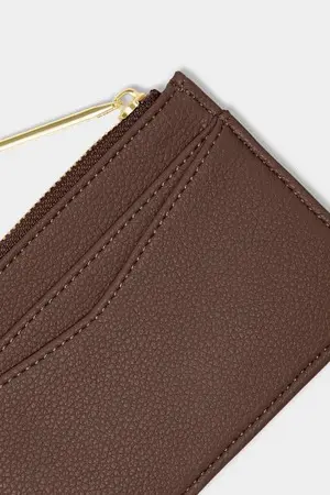KATIE LOXTON Hana Coin And Card Holder - Chocolate