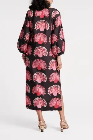 FRANCES VALENTINE Minnow Maxi Peacock Dress - Black/multi