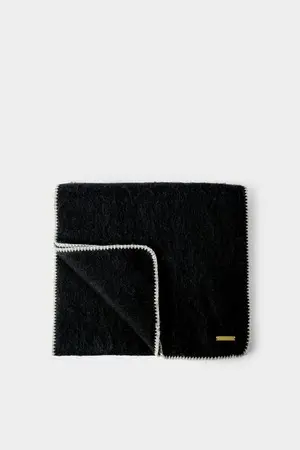 KATIE LOXTON Whipstitch Scarf - Black