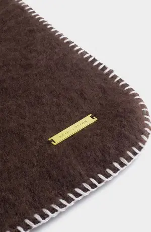 KATIE LOXTON Whipstitch Scarf - Chocolate