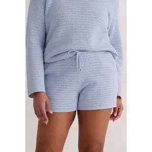 KADA Open Knit Shorts - Hydrangea Blue