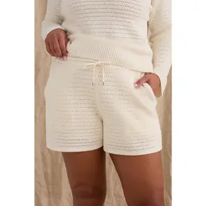KADA Open Knit Shorts Salt