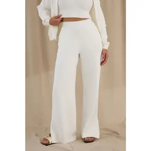 KADA Sweater Wide Leg Pant - Salt